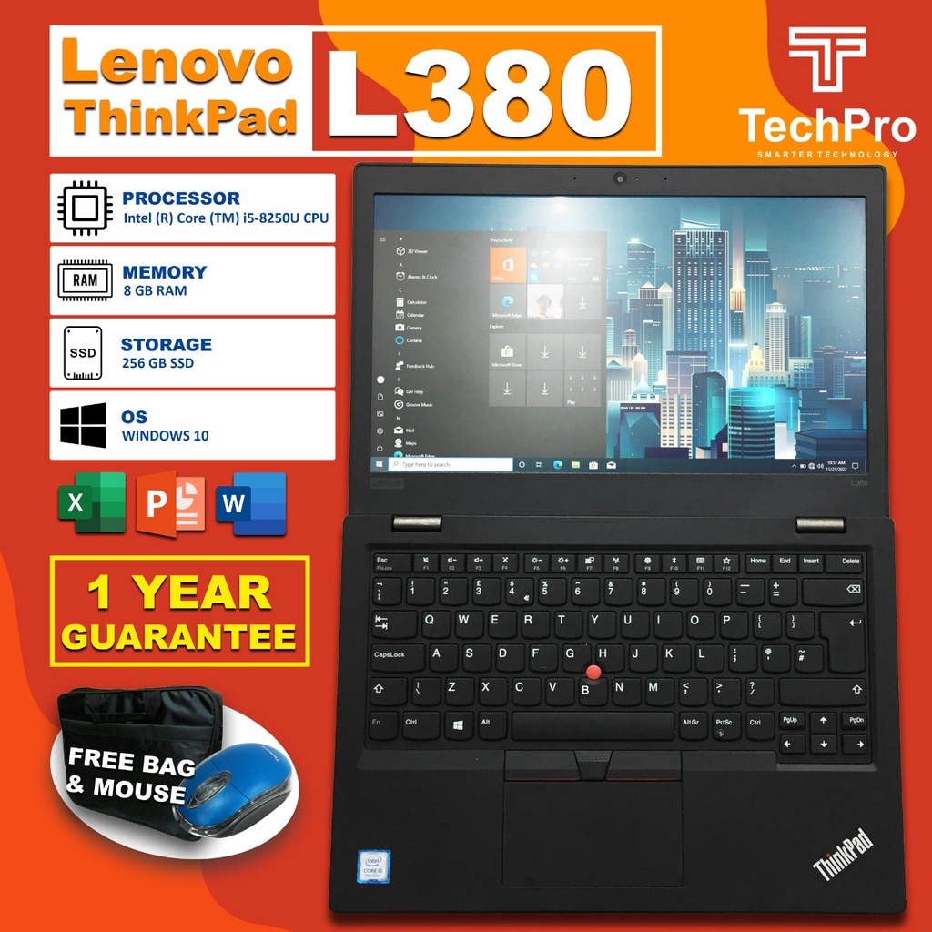 Jual Laptop Lenovo Thinkpad L380 i5 Gen 8 Ram 8GB SSD 256GB GARANSI 1 TAHUN | Shopee Indonesia