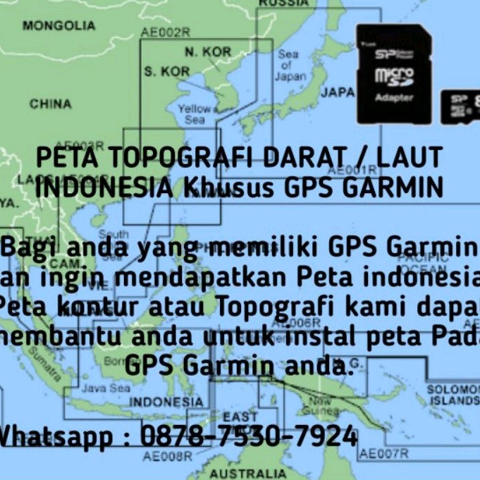 Jual PETA TOPOGRAFI DARAT / LAUT INDONESIA Khusus GPS GARMIN | Shopee ...