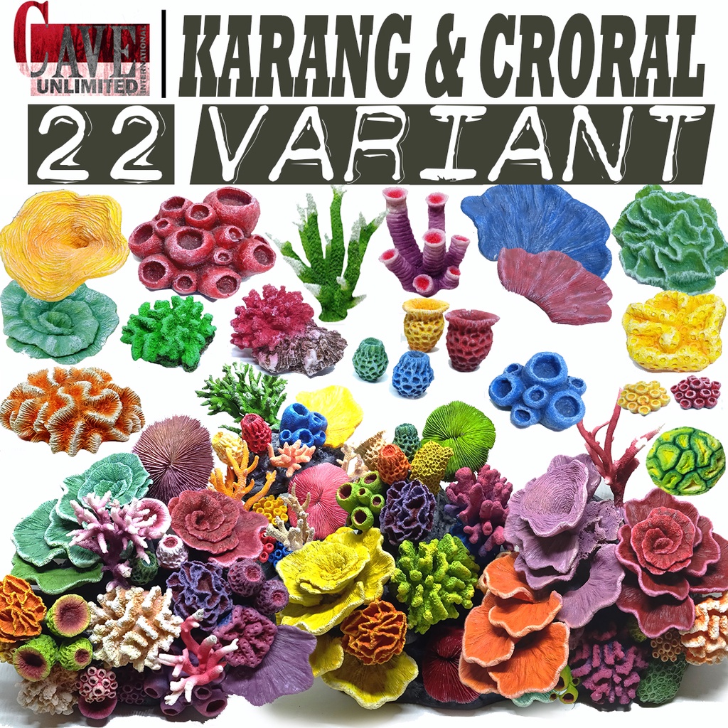 Jual 22 VARIAN CORAL TERUMBU KARANG ORNAMEN SPS LPS SOFTIES HIASAN AQUARIUM IKAN LAUT DAN TAWAR ...