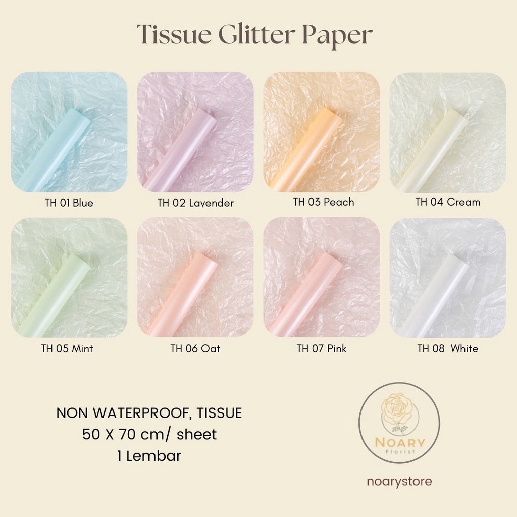 Jual Tissue Glitter Paper / Cotton Roll / Kain Roll / Tissue Paper ...