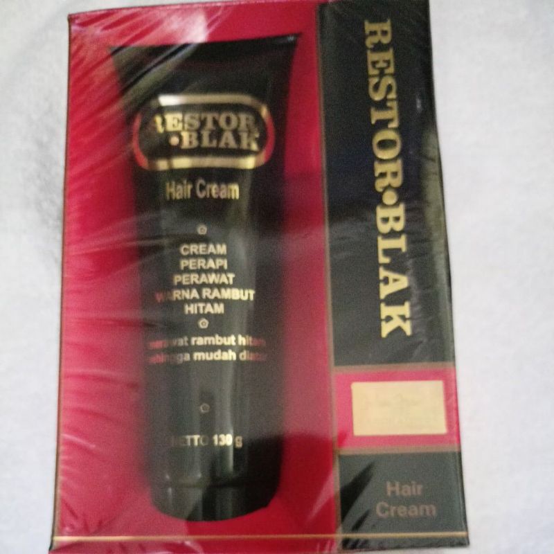 Jual Restorblak / Restor Black Hair Cream 130g / Resto Blak | Shopee ...