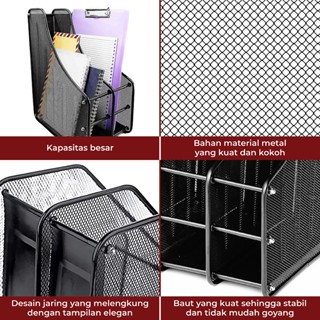 Jual File Box Foldable Steel 2 Layer Rak Penyimpanan Dokumen 2 Sekat ...