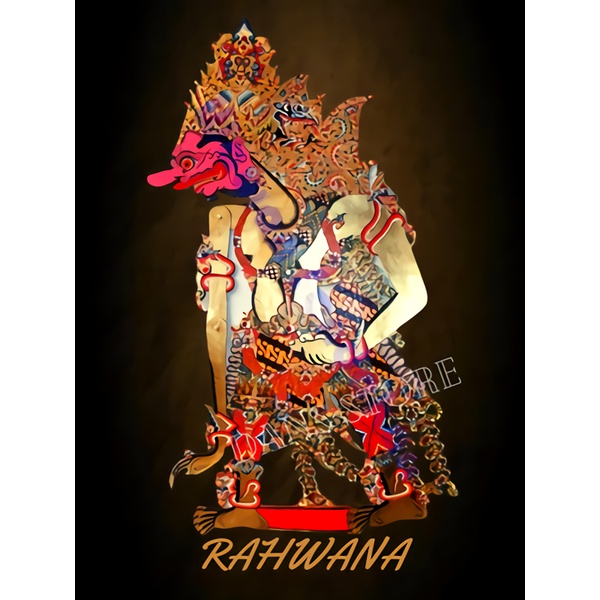 Jual Poster Wayang Kulit Jawa Rahwana Dasamuka Untuk Hiasan Dinding ...