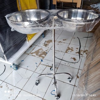 Jual Trolley Troli Waskom Double Stainless | Standar Waskom Rumah Sakit ...