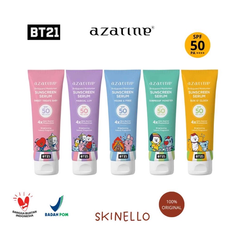 Jual AZARINE BT21 Bodyguard Moisturiser Sunscreen serum SPF50 PA ...