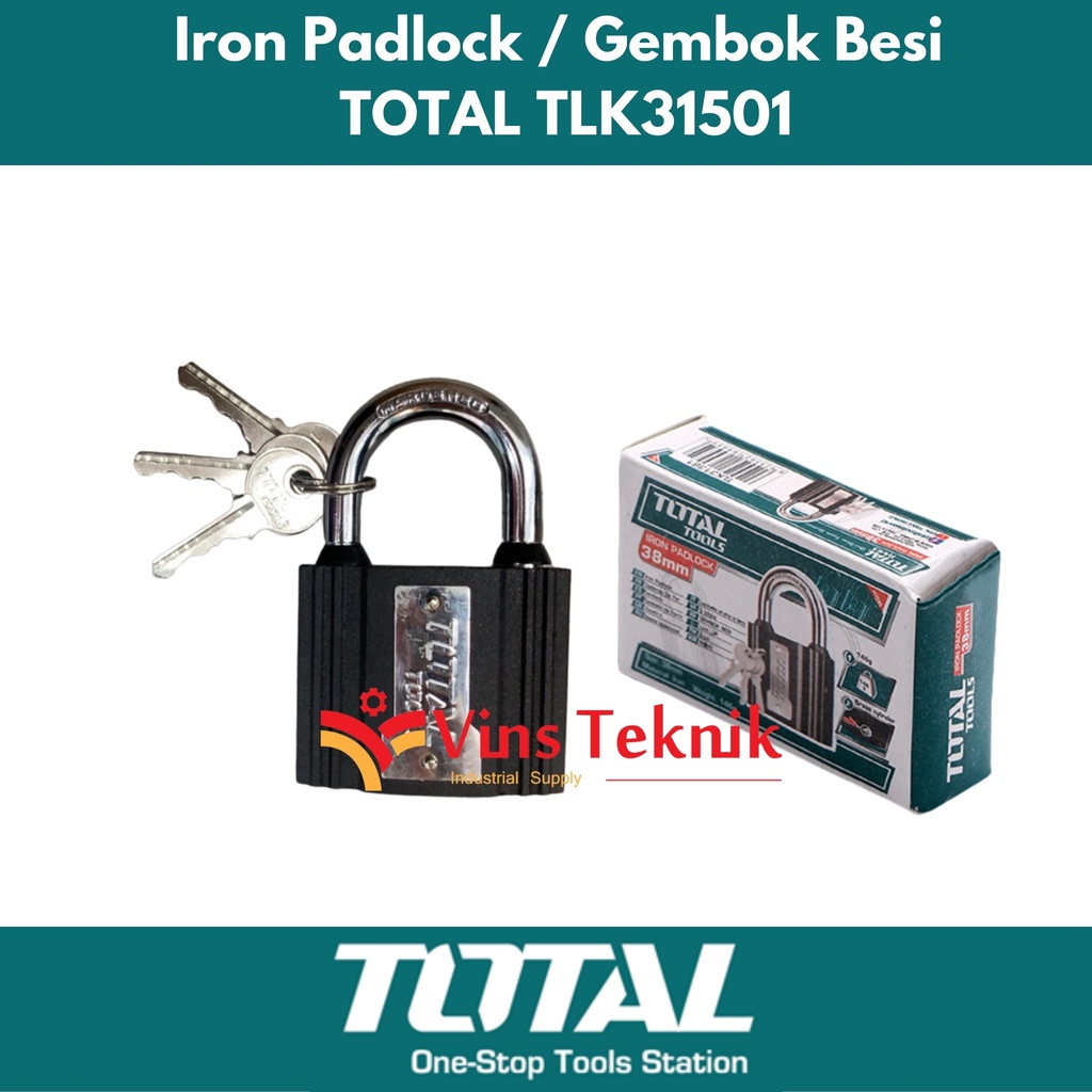 Jual Gembok Besi 38 mm Iron Padlock TOTAL TLK31501 | Shopee Indonesia