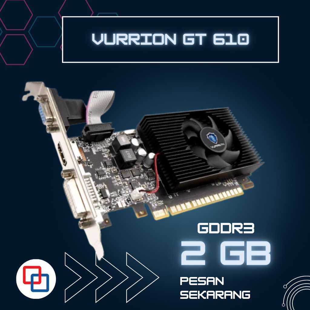 Jual VGA Card VURRION GT 610 2GB DDR3 64Bit | Shopee Indonesia