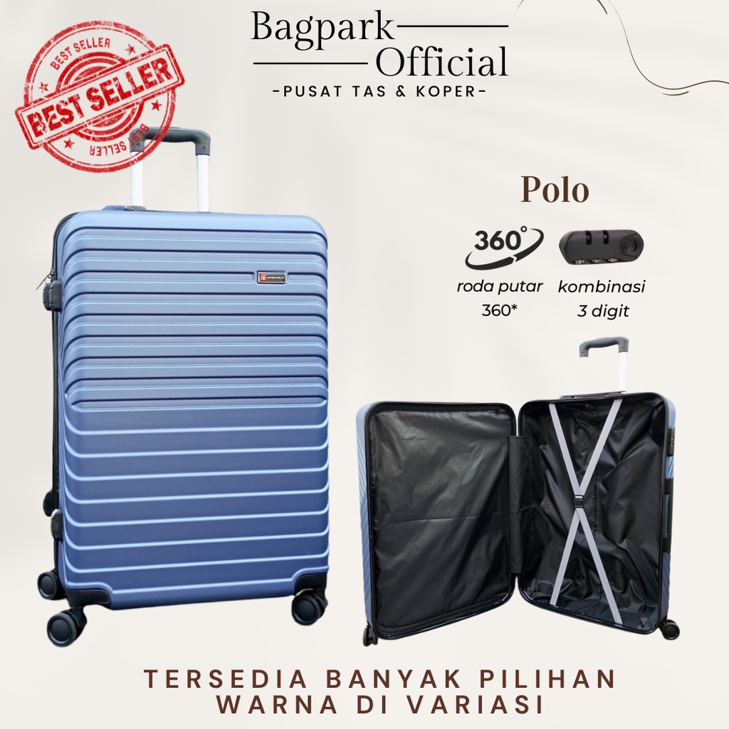 Jual Koper Fiber Swiss Polo 28 Inch / Koper Jumbo / Motif Polos Garis ...