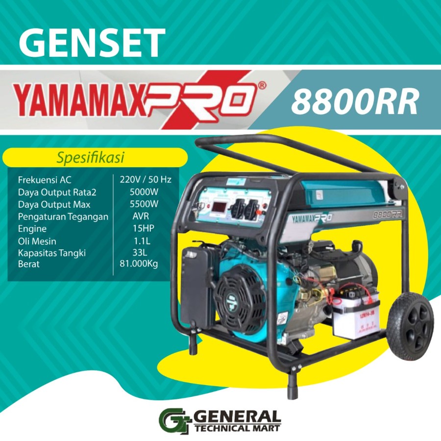 Jual GENSET YAMAMAX PRO 5500 WATT 8800 RR GENERATOR LISTRIK BENSIN ...