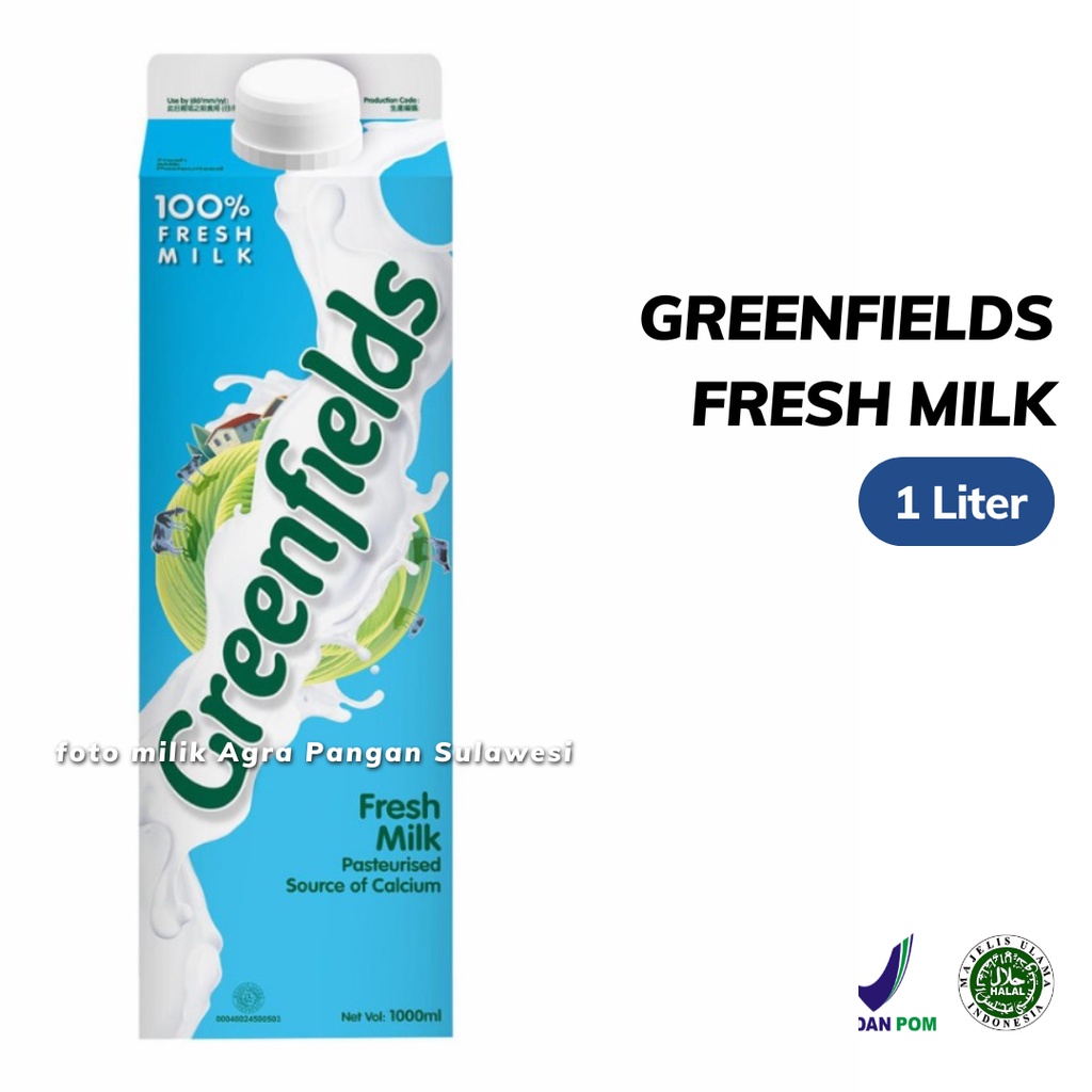Jual GREENFIELDS FRESH MILK 1 Liter | Susu Segar GreenField Freshmilk ...