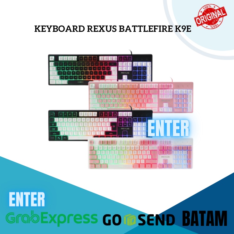 Jual Rexus Battlefire K9E Rainbow LED Fullsize - Gaming Keyboard ...