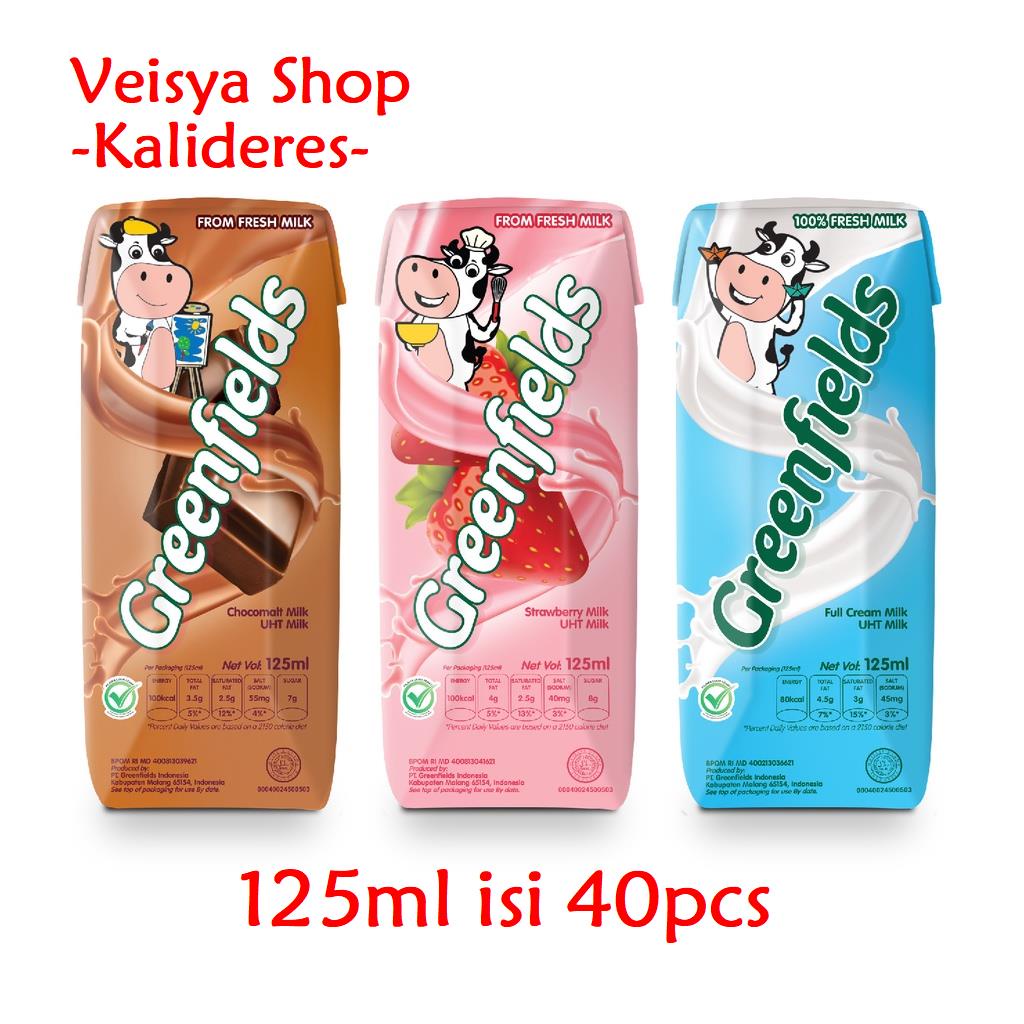 Jual KARTON Greenfields UHT 125ml Full Cream Strawberry Choco Malt Greenfield Susu Kotak 125 ml ...