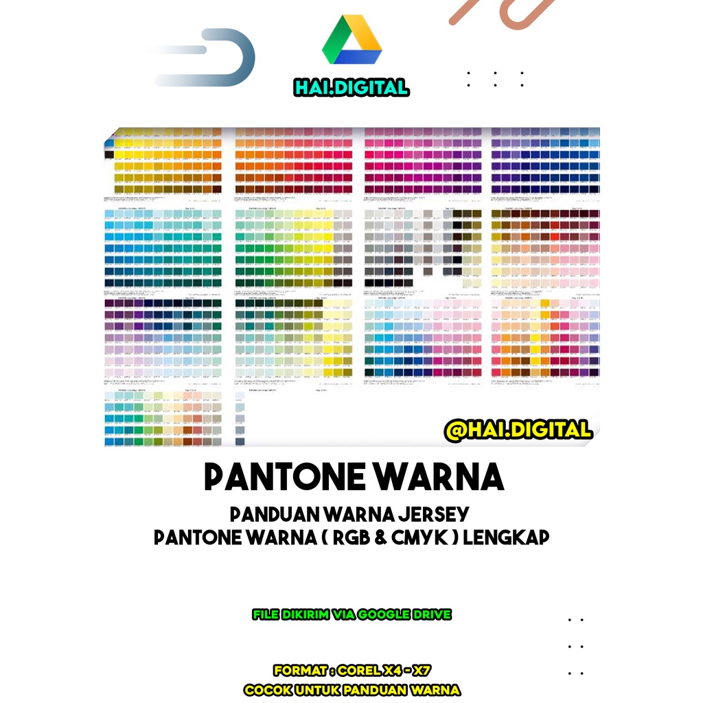 Jual PANDUAN WARNA JERSEY - PANTONE WARNA ( RGB & CMYK ) LENGKAP ...