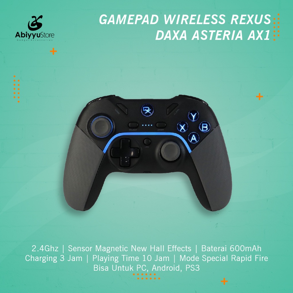 Jual Gamepad Wireless Rexus Daxa Asteria AX1 Stick Gaming Joystick Komputer PC Laptop Android ...
