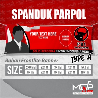 Jual SPANDUK 2X1 BANNER PARPOL PARTAI POLITIK KAMPANYE PEMILU PDIP ...