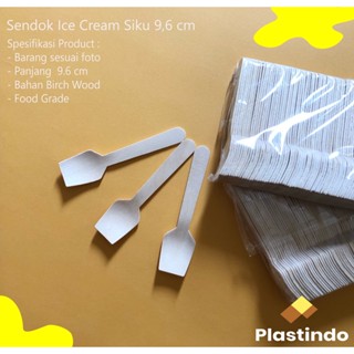 Jual Sendok ES KRIM Kayu Bentuk SIKU 9,6 cm isi 25 pcs | Sendok Dessert ...