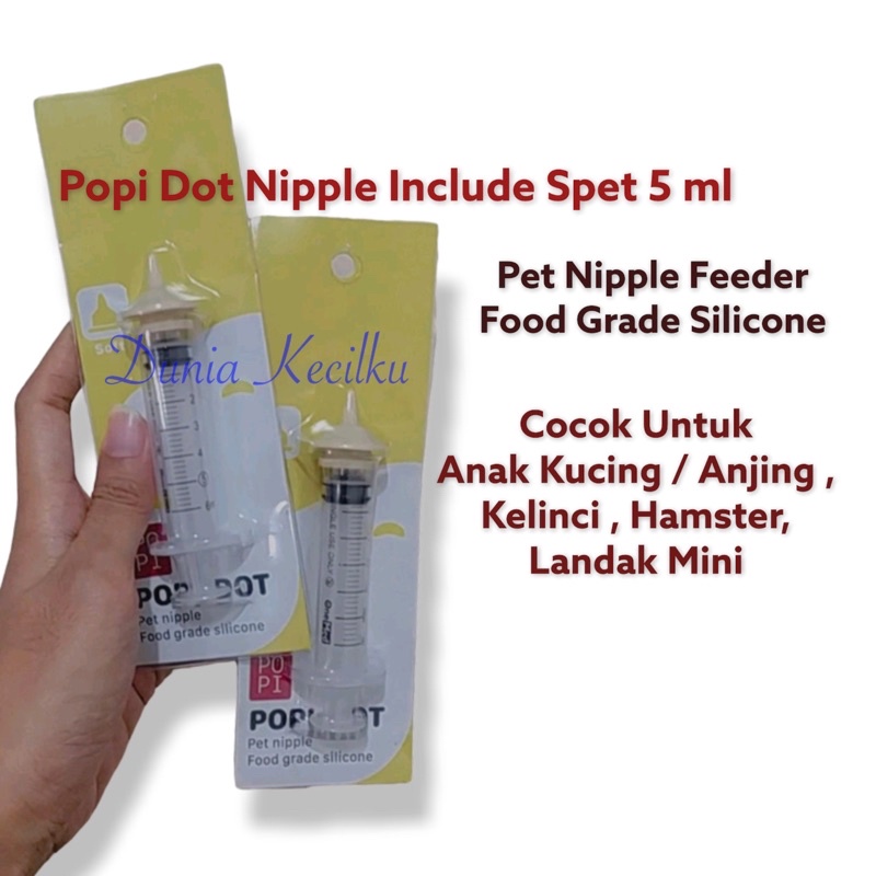 Jual Popi Dot Nipple / Miracle Nipple / Botol Susu Hewan / Feeder Spuit ...