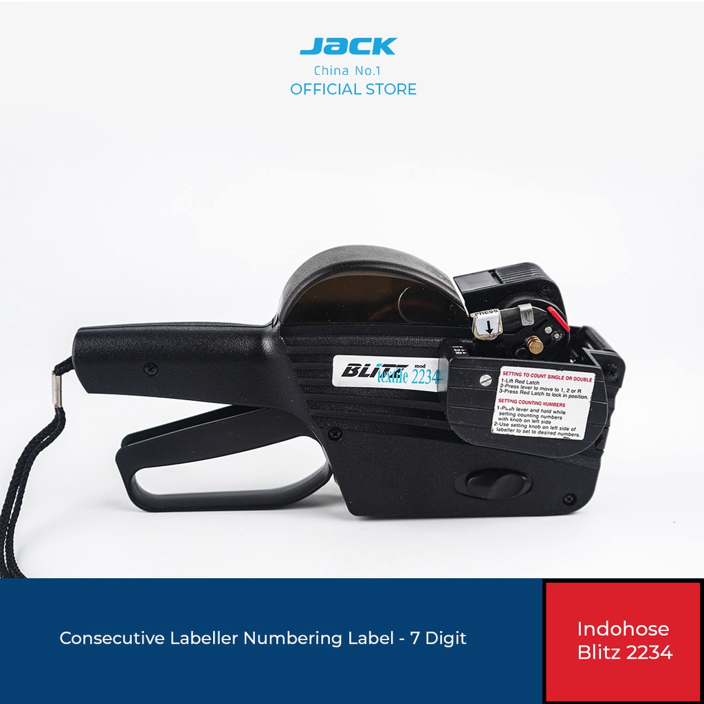 Jual Blitz Consecutive Labeller 2234 Numbering Label - 7 Digit Indohose ...