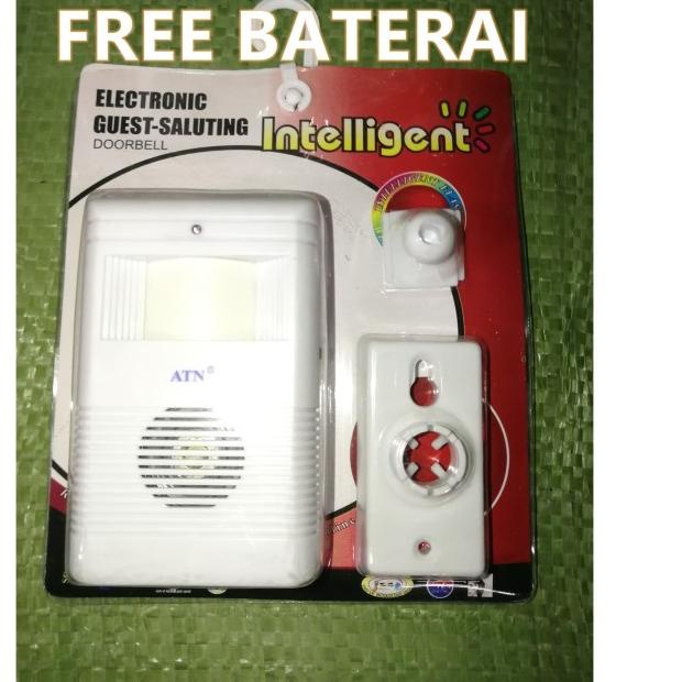 Jual Bel pintu rumah sensor gerak bell alarm tamu welcome ATN | Shopee ...