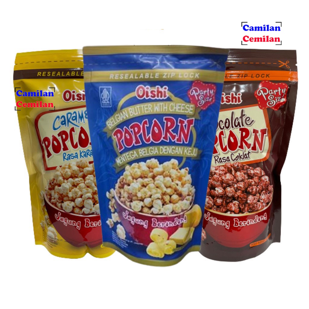 Jual Oishi Popcorn Rasa Caramel / Coklat / Butter Caramel 100 gr ...