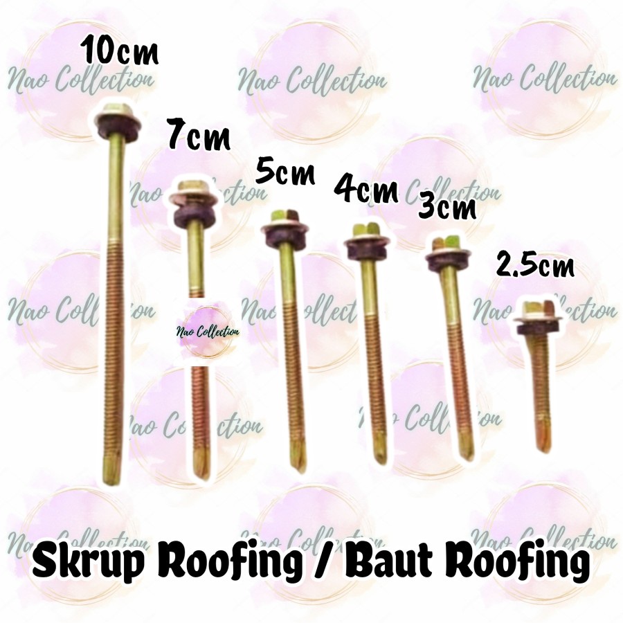 Jual Skrup Baut Roofing / Baut Baja Ringan / Sekrup Roofing | Shopee ...