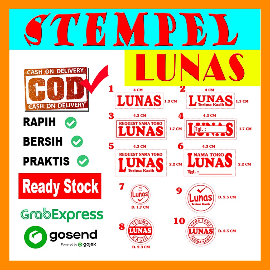 Jual STEMPEL LUNAS | Shopee Indonesia