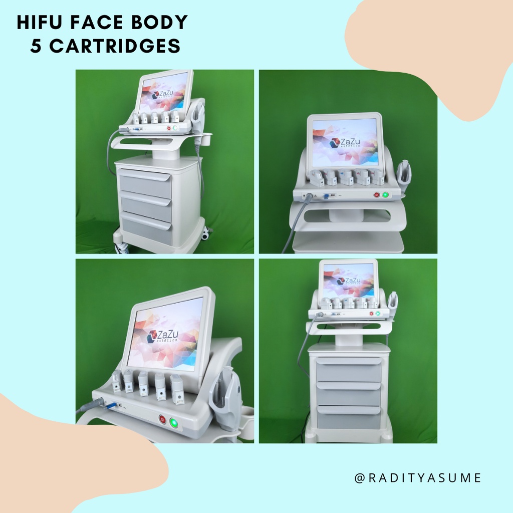 Jual Alat Penirus Wajah HIFU Face Body 5 Cartridges Mesin Pengencangan ...