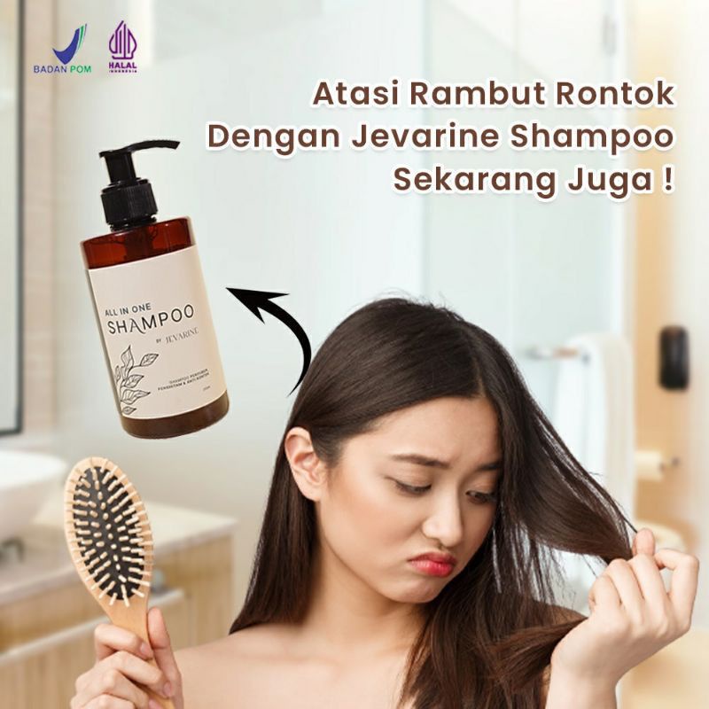 Jual Jevarine Shampoo Rambut anti Rontok Hair Serum Minyak Penghitam ...