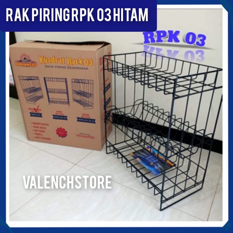 Jual RAK PIRING GELAS 3 SUSUN HITAM / RAK PIRING RPK 03 / - RAK ANTI ...