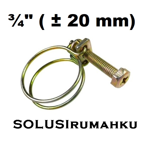 Jual KLEM KAWAT 20 mm + BAUT u/ SELANG GAS LPG Hose Clamp Klem Selang 3 ...