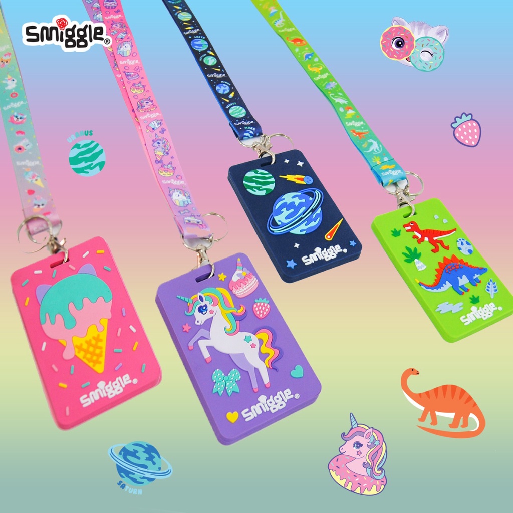 Jual SMIGGLE ID/ NAMETAG RUBBER WITH LANYARD 443172 | Shopee Indonesia