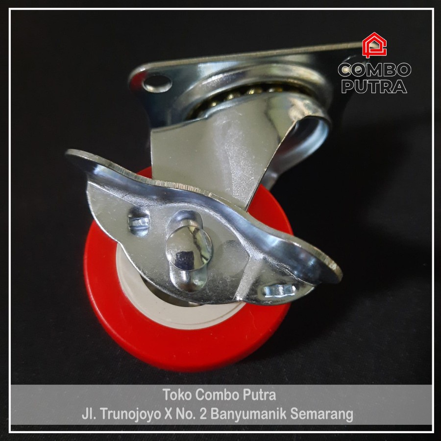 Jual Roda Hidup Nylon Tokio Kastor Merah 2 Inchi Dilengkapi Rem ...