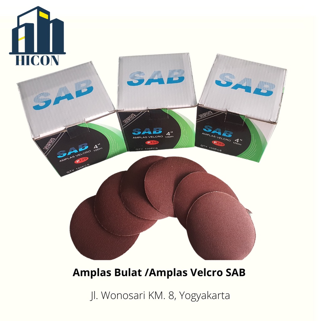 Jual Amplas Bulat / Velcro 4" SAB | Shopee Indonesia
