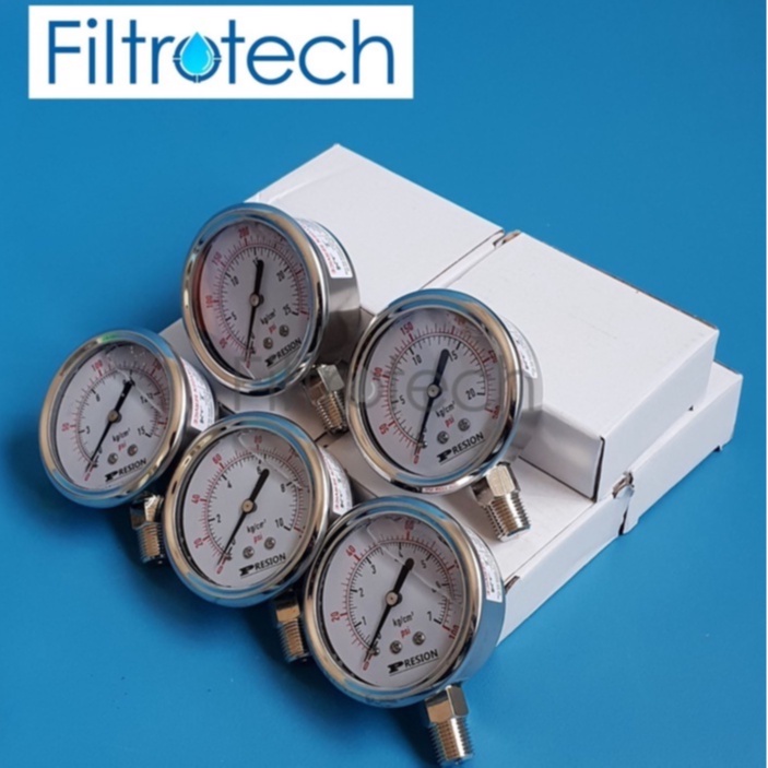 Jual Pressure Gauge Oil 2,5 inch 7, 10, 15, 20, 25 Bar Model Raket ...