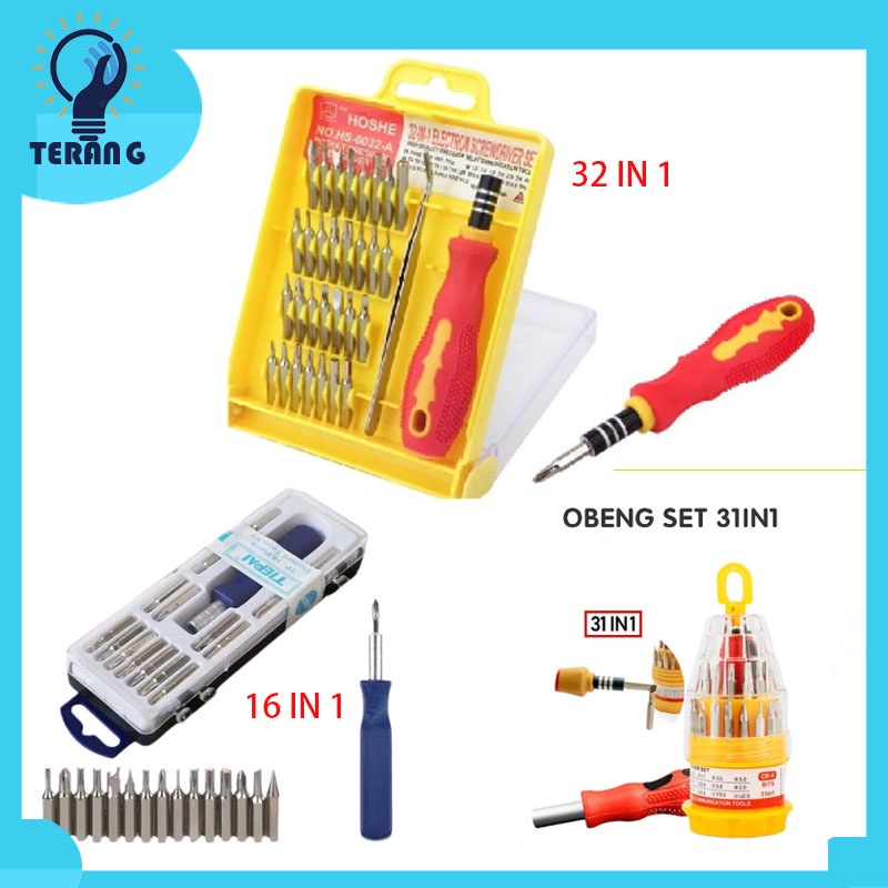 Jual Obeng set 32 in 1 + pinset model kotak Obeng Set 31in1 - Obeng Set Telur - Obeng Mini ...