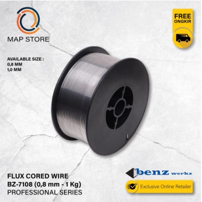 Jual Kawat Las MIG Flux Core Wire 0.8MM/ 1MM 1Kg E71T-GS Tanpa Gas CO2 Benz | Shopee Indonesia