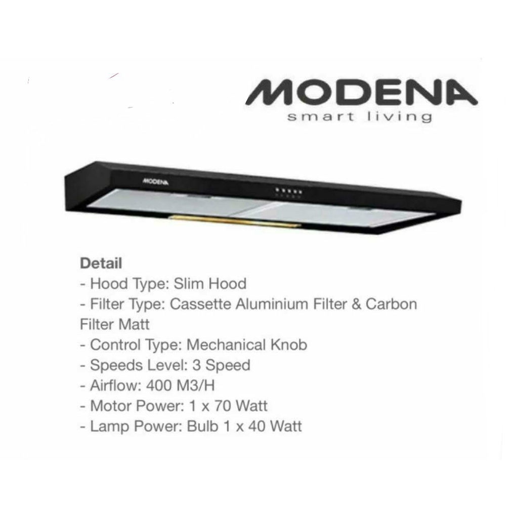 Jual MODENA SLIM HOOD PX7111 PENGHISAP ASAP MODENA PX-7111 COOKERHOOD ...