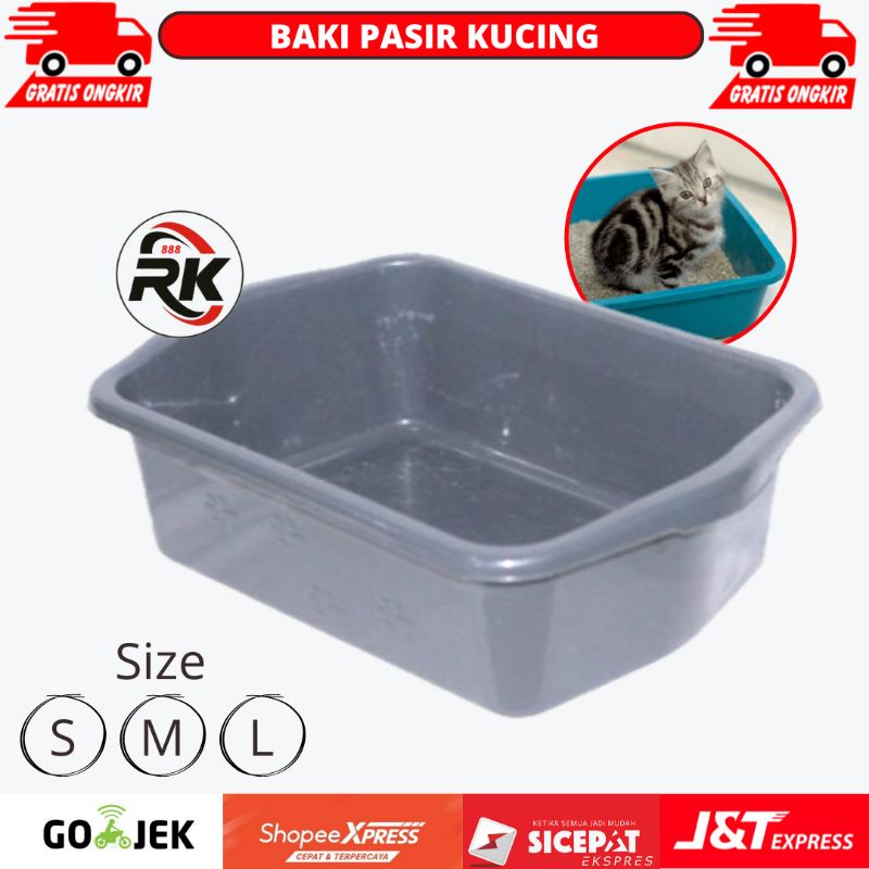 Jual BAK PASIR KUCING BASKOM PLASTIK TEMPAT POOP PUP HEWAN UKURAN ...