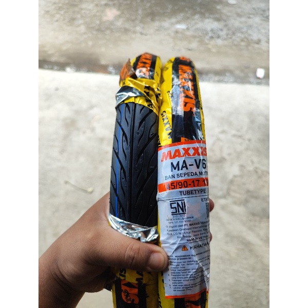 Jual BAN MAXXIS MA V6 UKURAN 45/90-17 45 90 17 HARGA SATUAN | Shopee ...