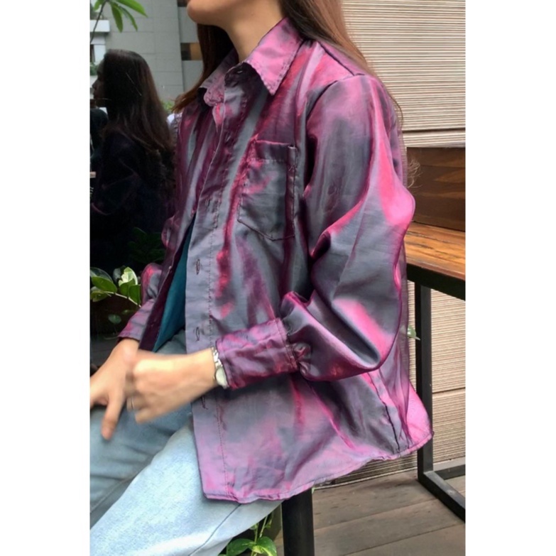 Jual REFLECTION SHIRT shimmering / shimmer kemeja korean kemeja ...