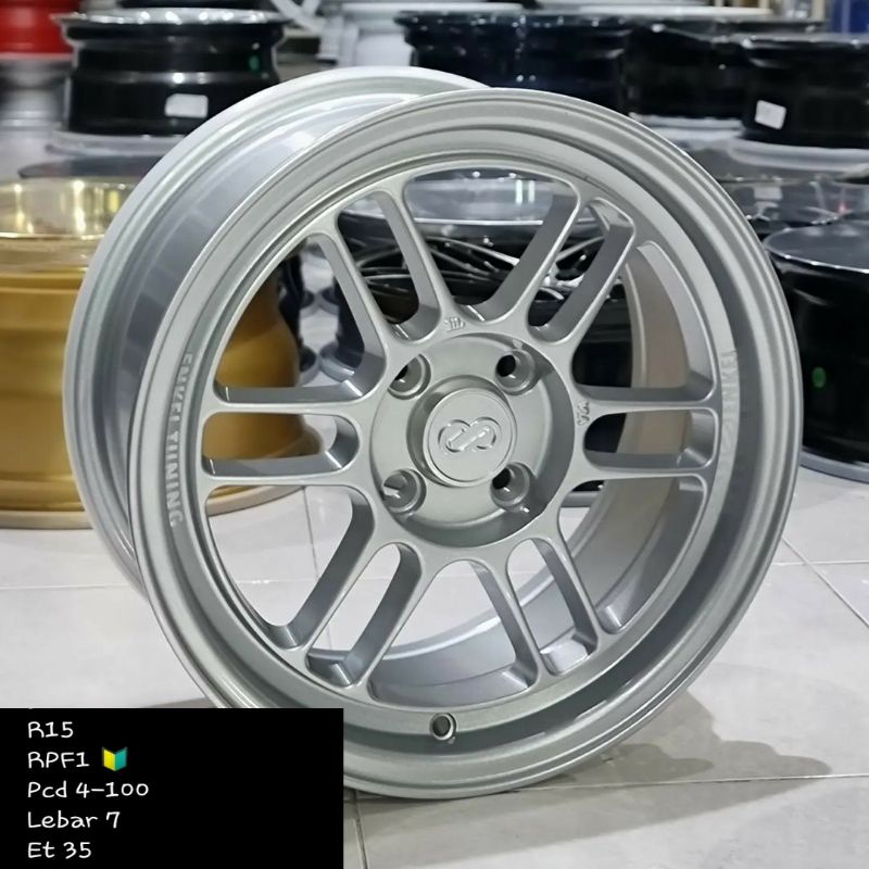Jual velg mobil agya ayla enkei rpf 1 ring 15 lebar 7 et 35 velg racing brio jazz yaris city ...