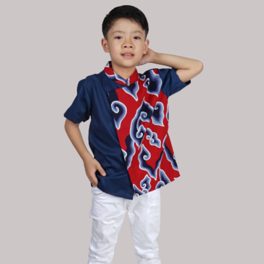 Jual BATIK TRUSMI Atasan Batik Anak Kemeja Batik Anak Laki-Laki Motif ...