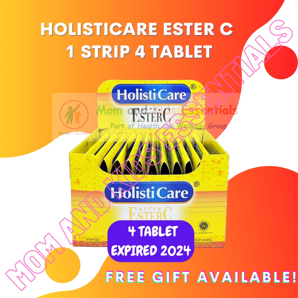 Jual HOLISTICARE ESTER C 1 STRIP 4 TABLET VITAMIN C SISTEM IMUN TUBUH ...