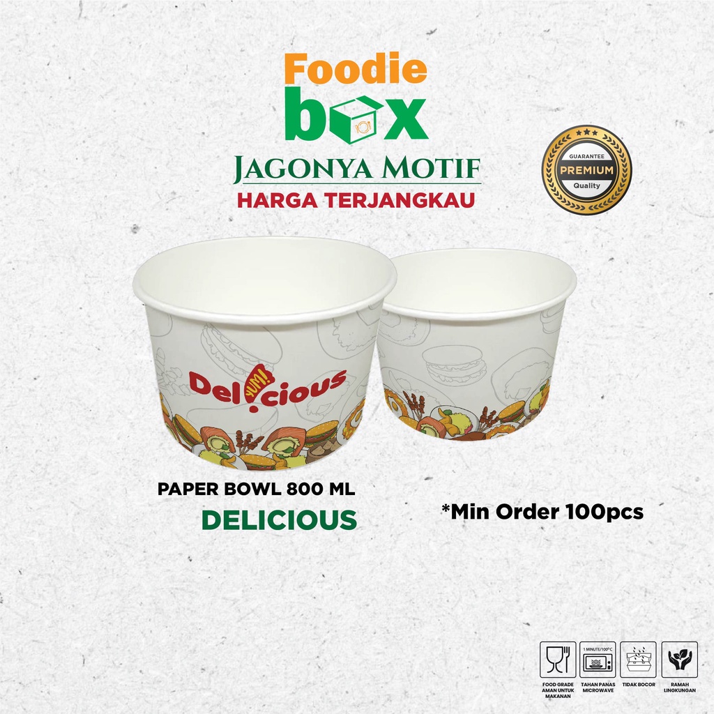 Jual Paper Bowl 800ml I Rice Bowl 800 ml I Bowl Motif I Design ...