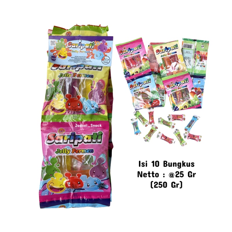 Jual Jelly Saripati Renceng 10 X 25 Gr Rasa Buah Buahan by Jadoel_Snack ...