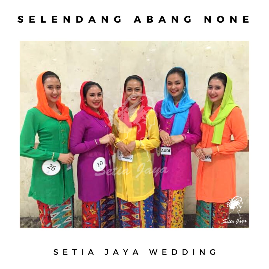 Jual Kain Selendang Tarian/ Kain Selendang Abang None/ Selendang Betawi ...