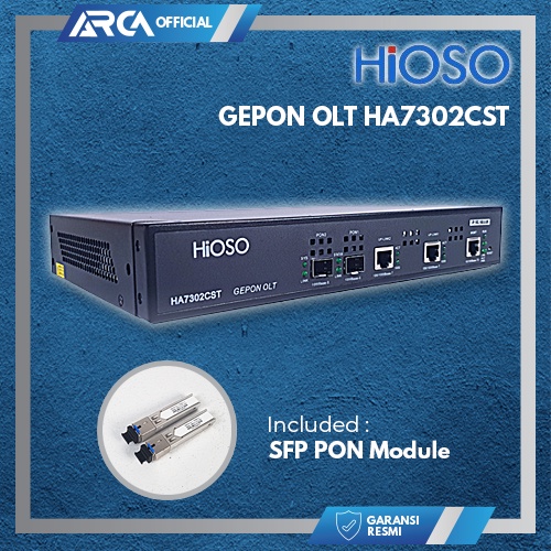 Jual OLT EPON HIOSO HA7302CST 2PON PORT FREE 2 SFP PX20+++ 20 KM ...