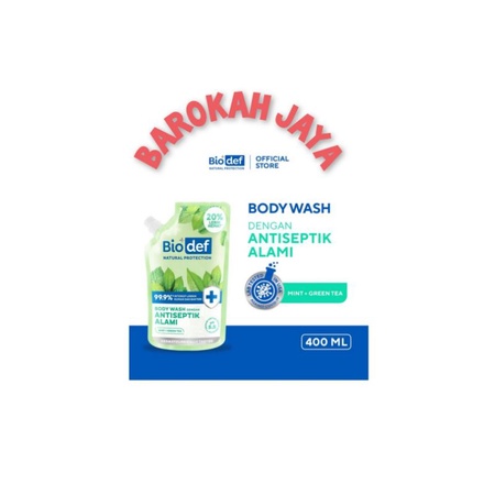Jual Biodef Natural Protection Mint + Sea Salt Body Wash Refill 400 ml ...
