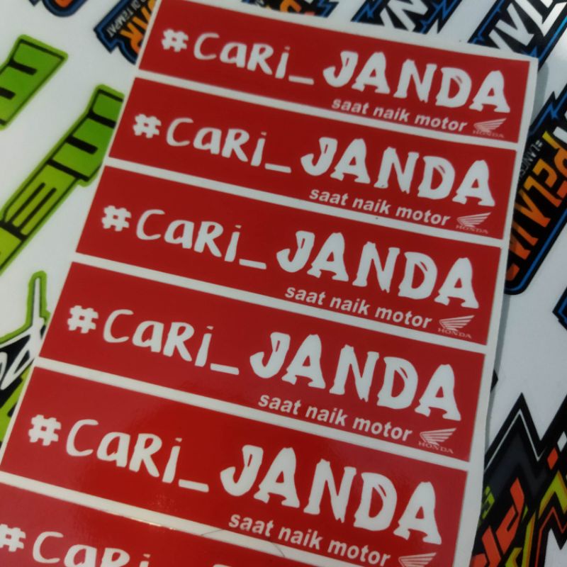 Jual Stiker helm motor plat cari janda | Shopee Indonesia