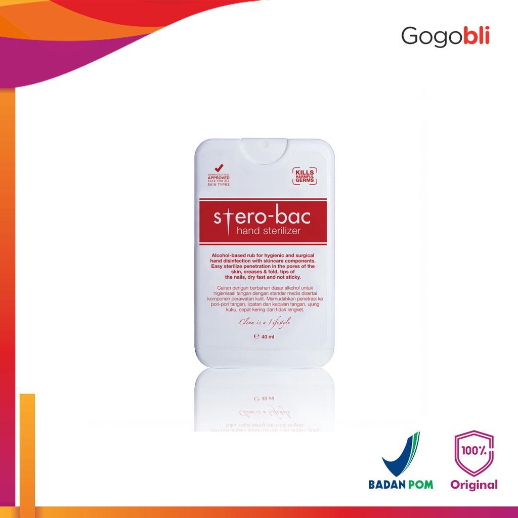 Jual Sterobac Hand Sterilizer 40ml | Shopee Indonesia